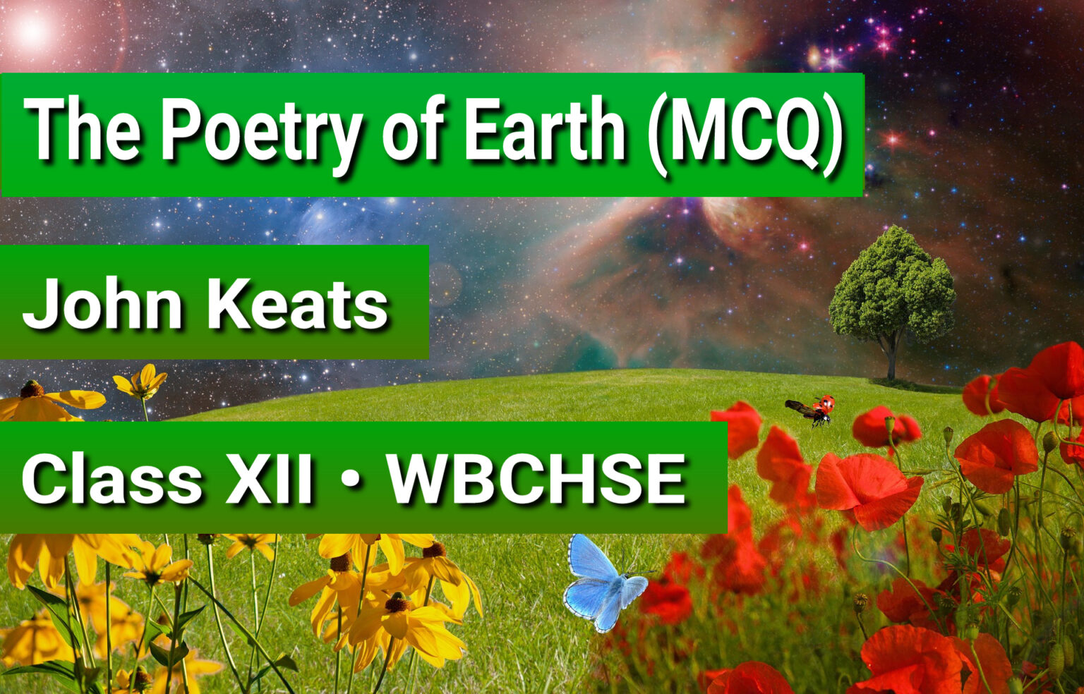 "The Poetry of Earth" Multiple Choice Questions and Answers (M.C.Q) by ...